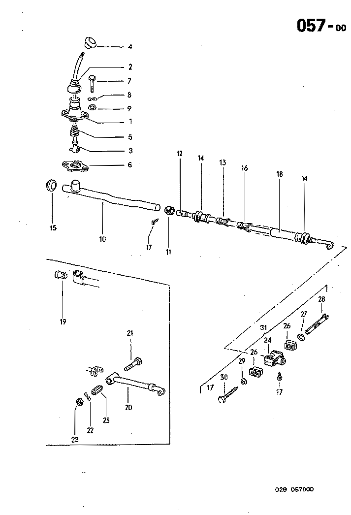 057-00 Shift Lever, Shift Rod, Bushing, Manual Trans – Bustedbus